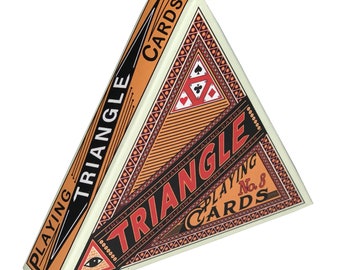 Triangle Playing Cards, Red - Etsy