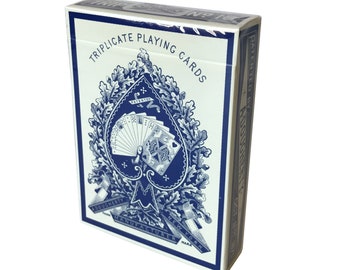 Triangle Playing Cards Blue | Etsy