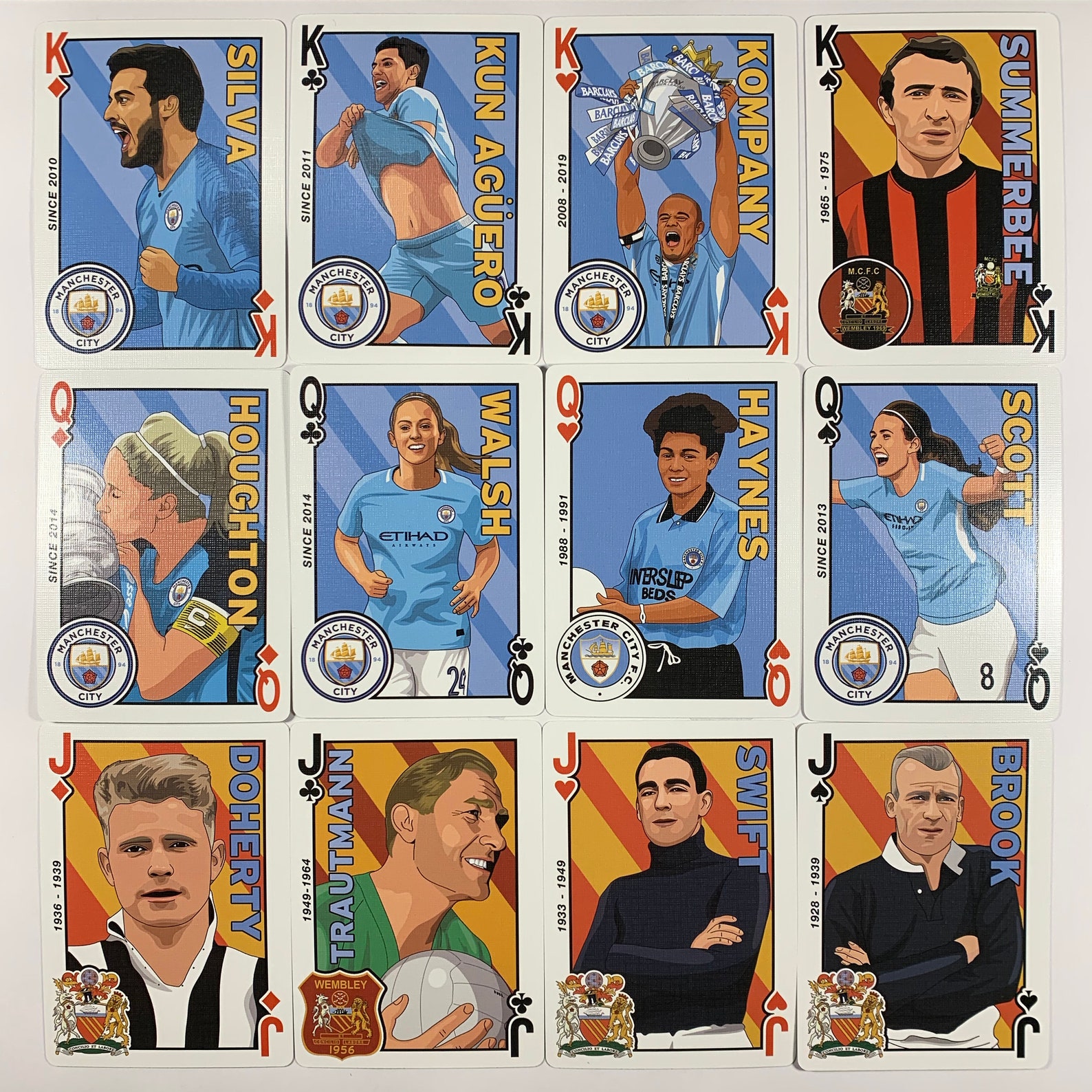 Manchester City Legends Playing Cards - Etsy