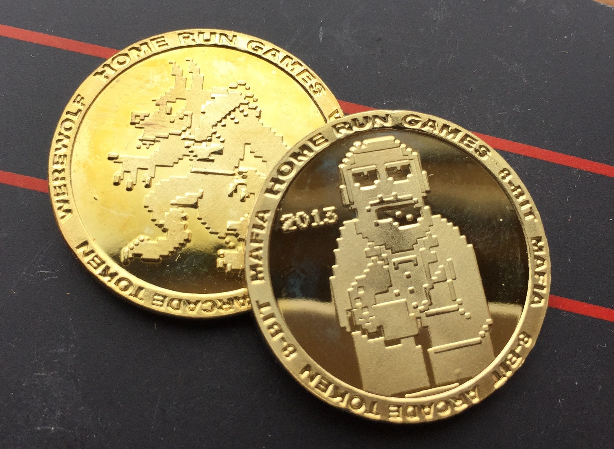 4 Diffrent Retro Arcade Tokens From Home Run Games. | Etsy