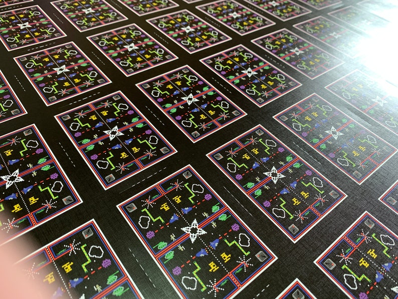 8-bit Playing Cards Uncut Sheet the Black Deck - Etsy