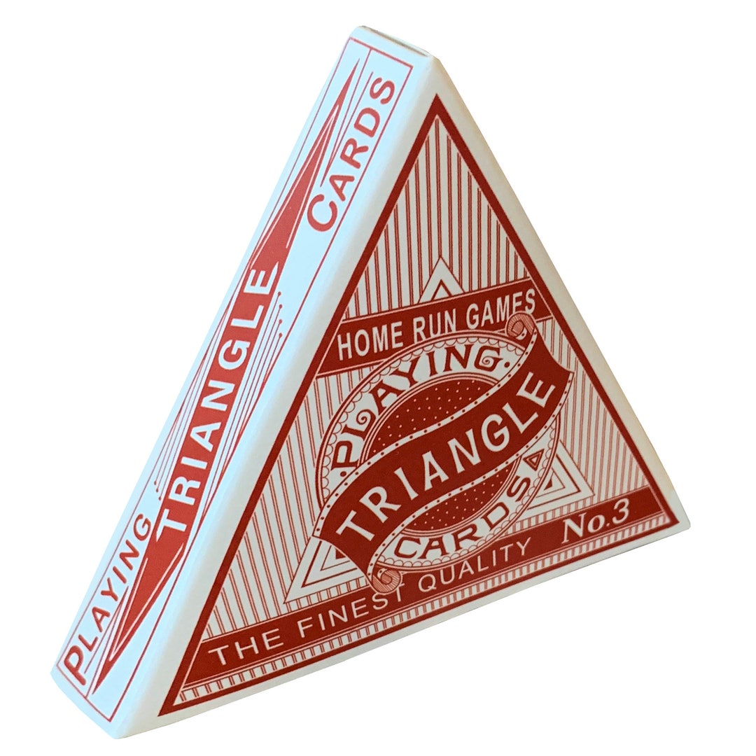 Triangle Playing Cards, Red - Etsy