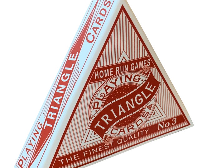 Triangle Playing Cards, Red - Etsy