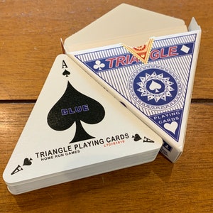 Triangle Playing Cards, Blue - Etsy