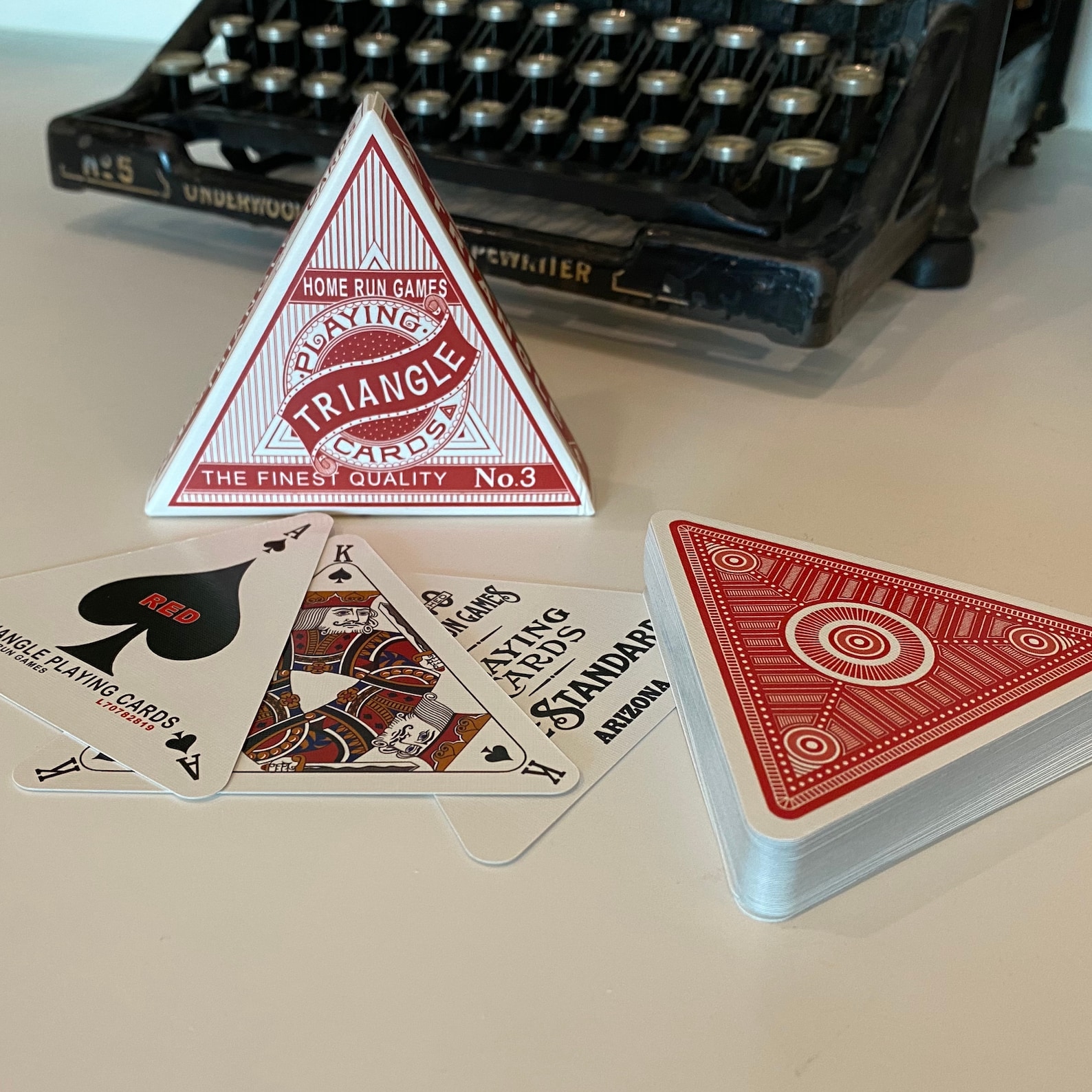 Triangle Playing Cards, Red - Etsy