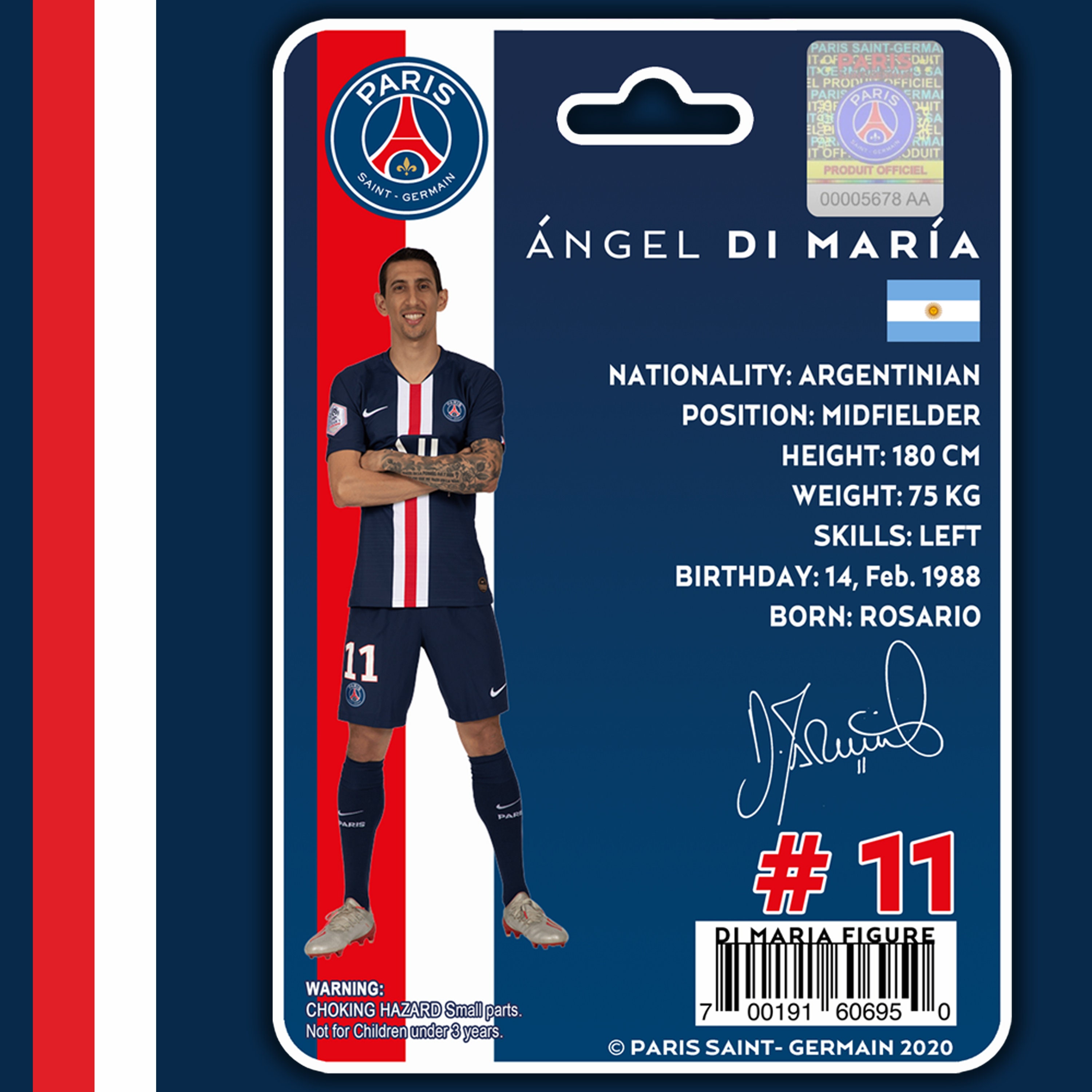 Ángel Di María Mini Figure PSG | Etsy