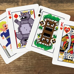 8-bit Playing Cards, Retro, 80's, Vintage, Classic, Video Games, Arcade ...