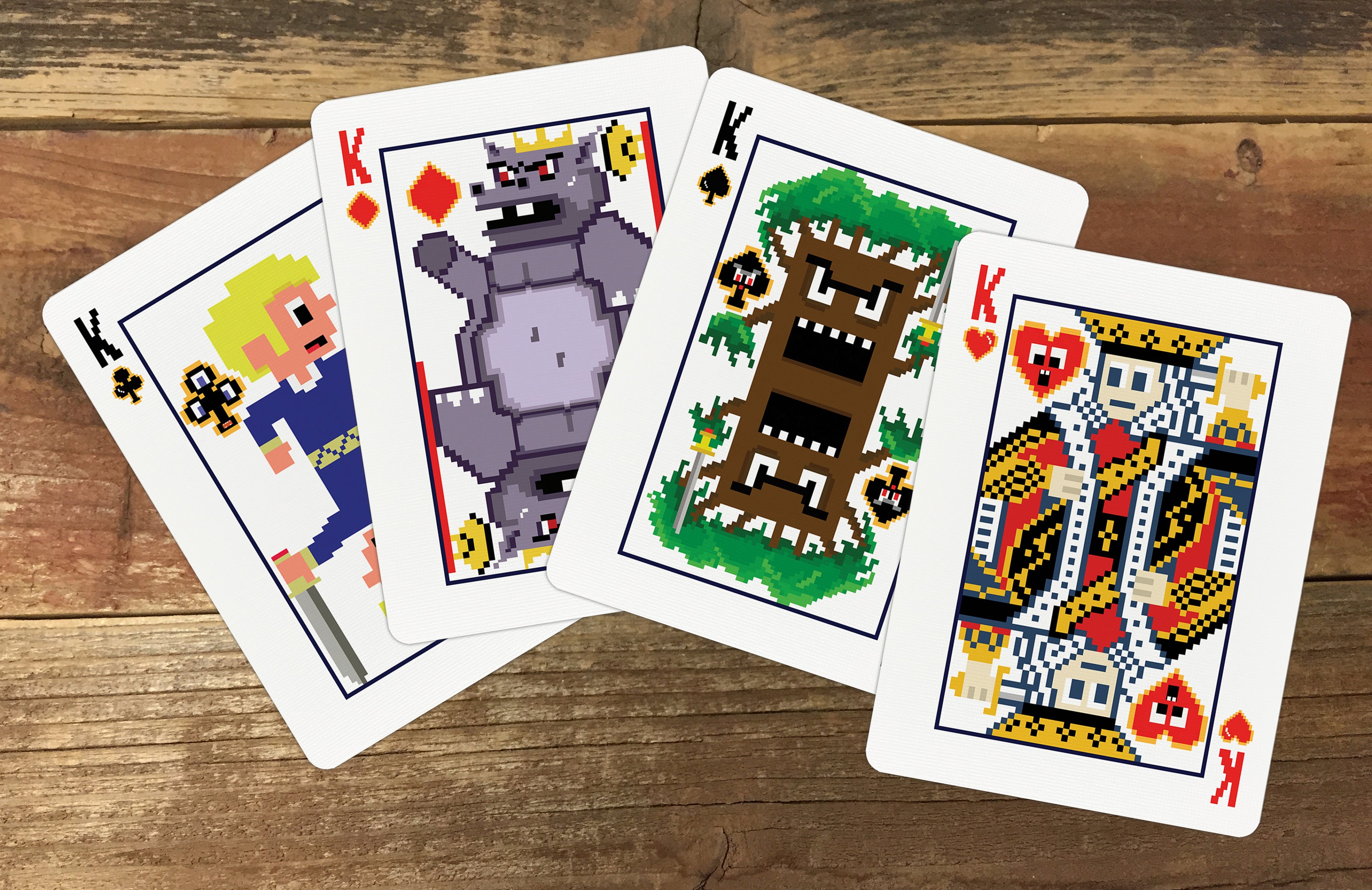 8-bit Playing Cards, Retro, 80's, Vintage, Classic, Video Games, Arcade ...