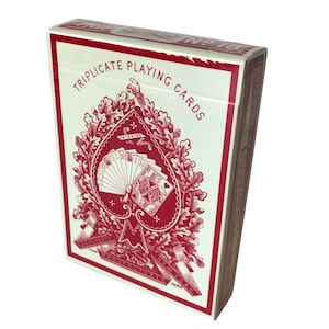 Triplicate Dragon Playing Cards Red - Etsy