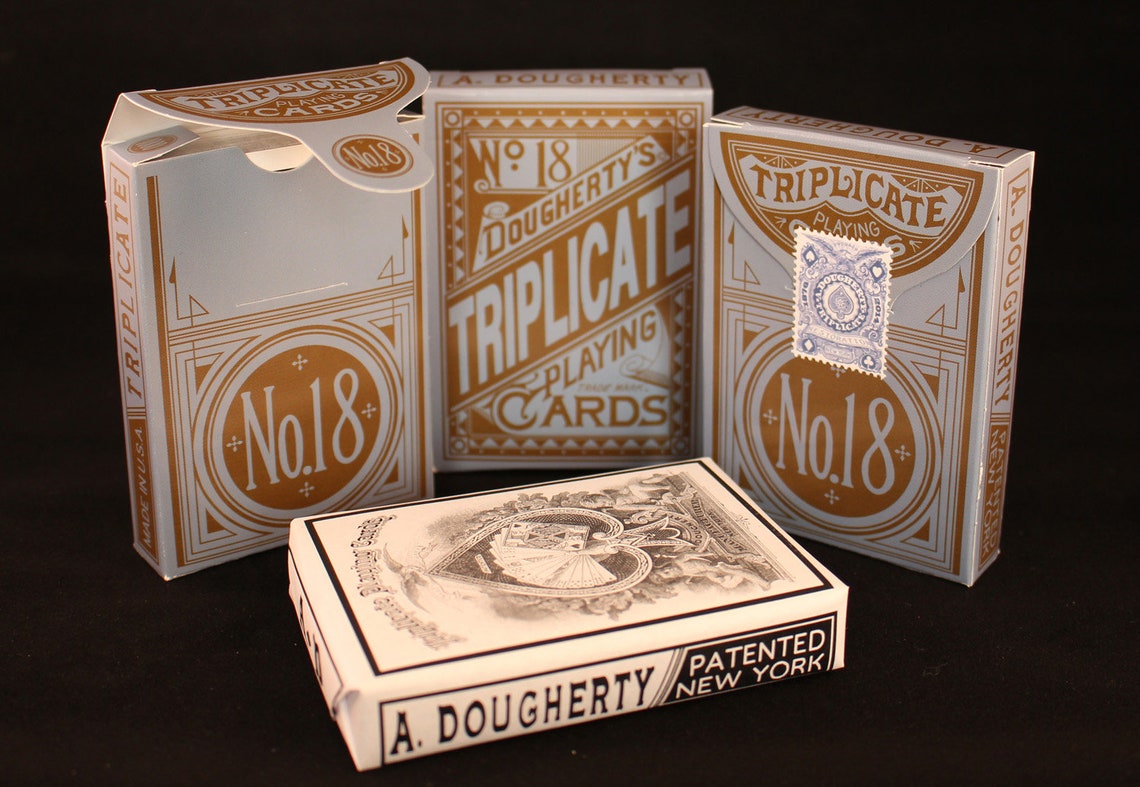 Original Release Triplicate Playing Cards Blue - Etsy