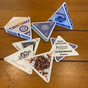 Triangle Playing Cards, Blue - Etsy