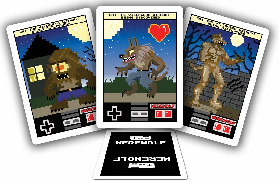 8-bit Mafia and Werewolf Game Pixel Art Style | Etsy