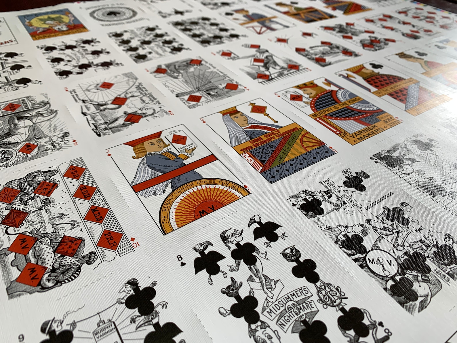 Murphy Varnish Playing Cards, Uncut Sheet - Etsy