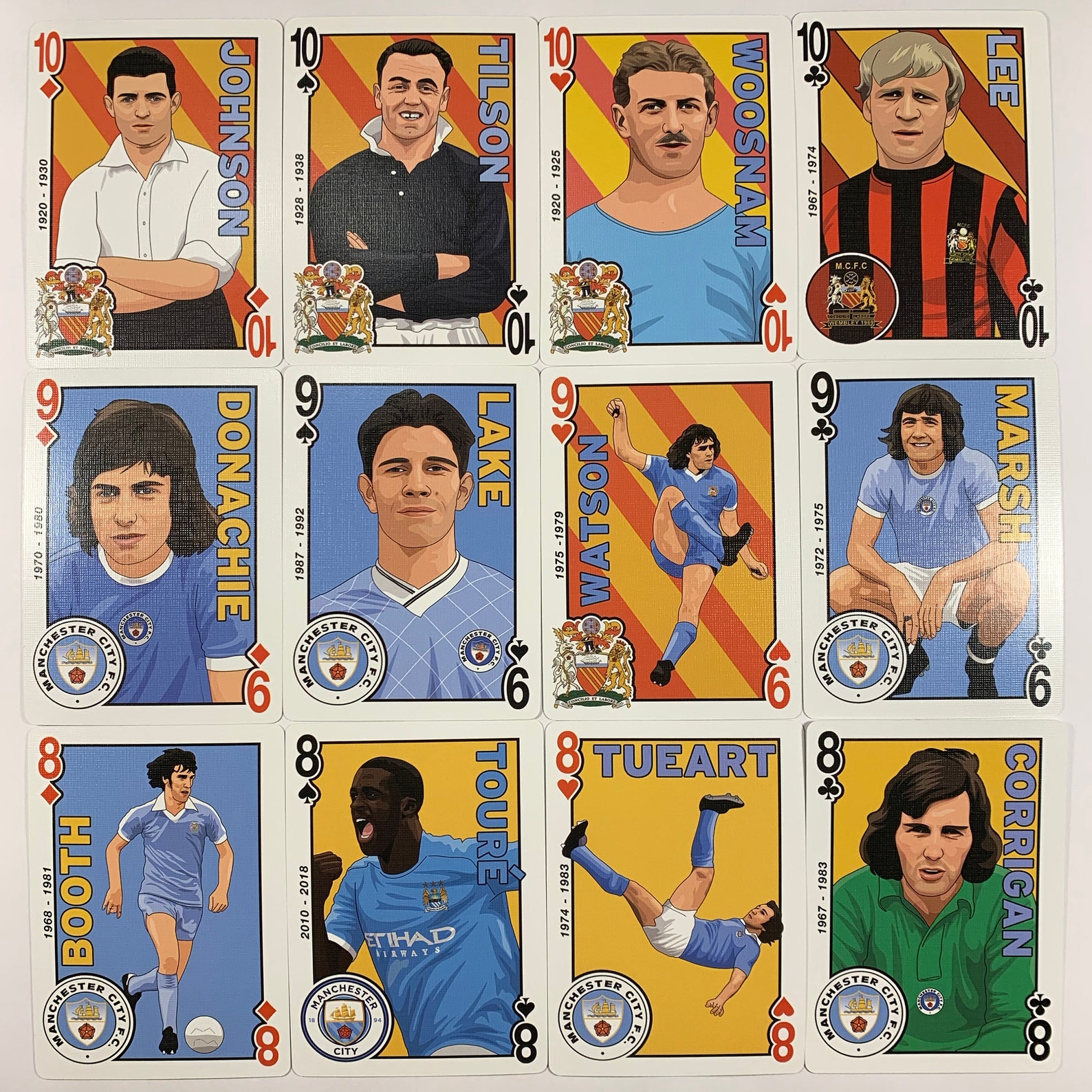 Manchester City Legends Playing Cards - Etsy