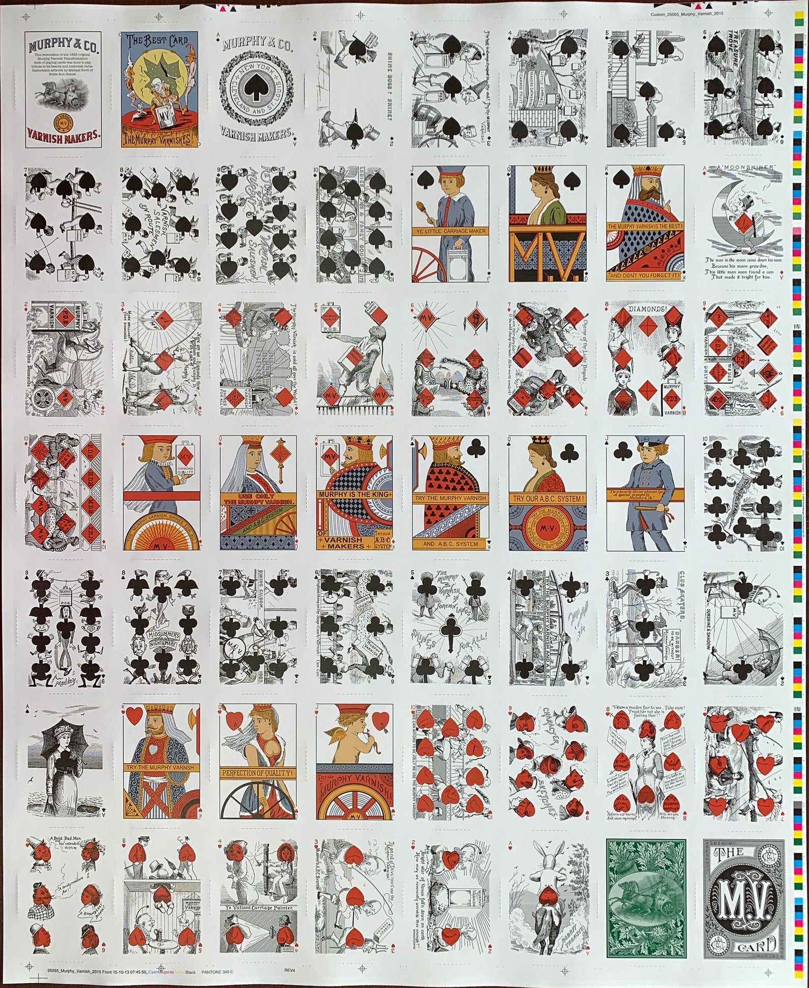 Murphy Varnish Playing Cards, Uncut Sheet - Etsy