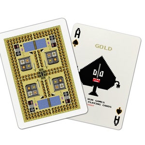 8-bit Gold Playing Cards - Etsy