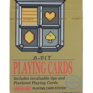 8-bit Gold Playing Cards - Etsy