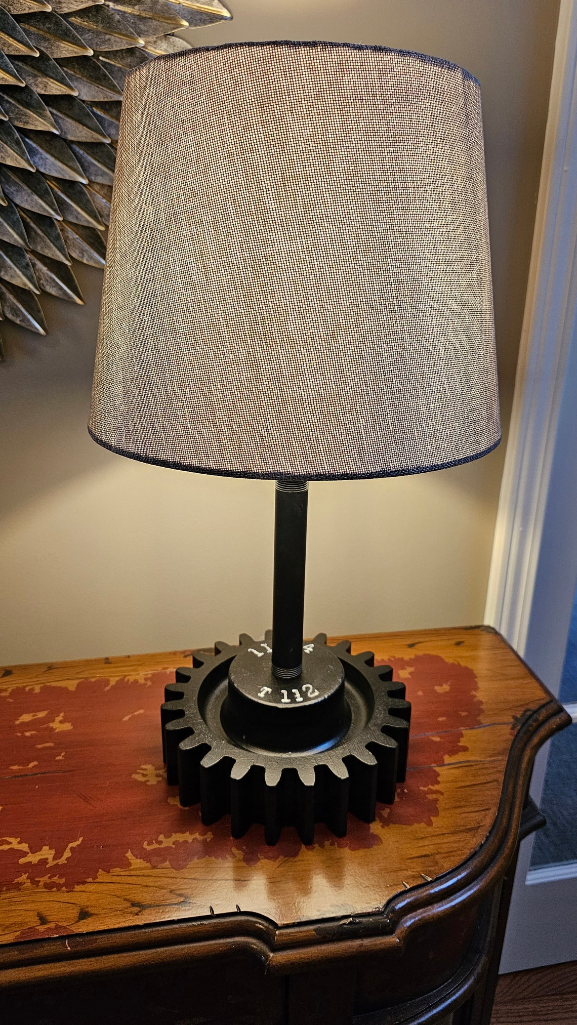Vintage Gear Lamp, One of a Kind; Industrial, Steampunk Look. - Etsy