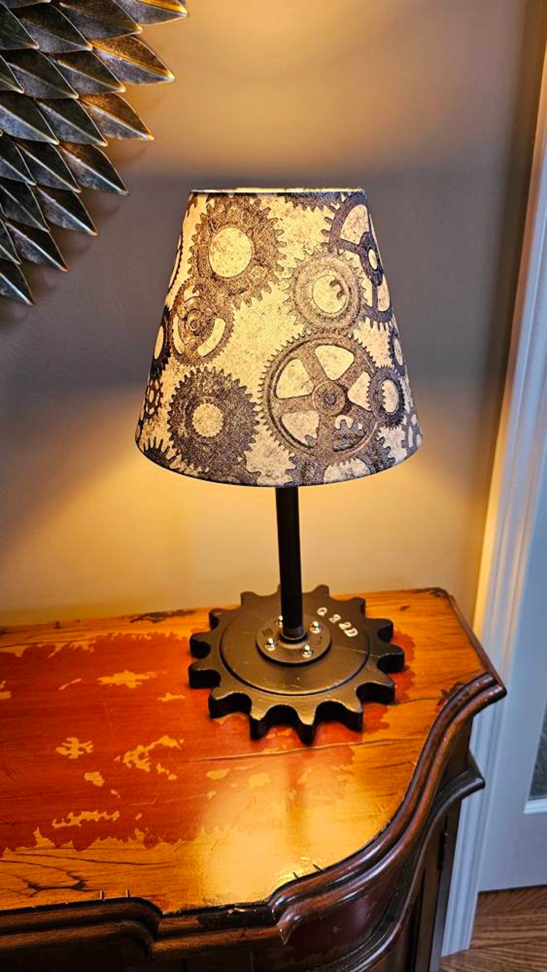 Vintage Gear Lamp, One of a Kind; Industrial, Steampunk Look. - Etsy