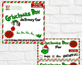 Grinchmas Box Labels - Etsy