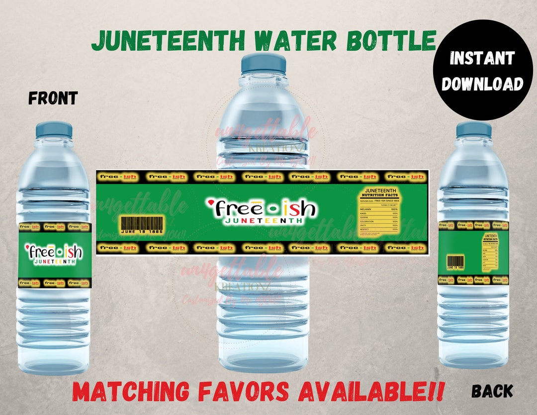 Juneteenth Water Bottle Labels-juneteenth Water Label-juneteenth ...