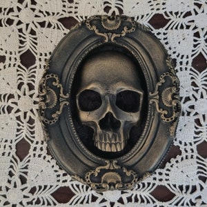 Human Skull Baroque Custom Frame Wall Decor Goth Frame - Etsy