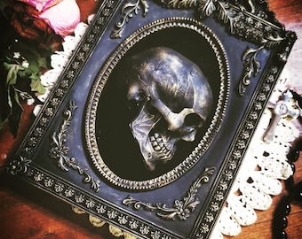 Human Skull Custom Frame Baroque Wall Decor | Etsy