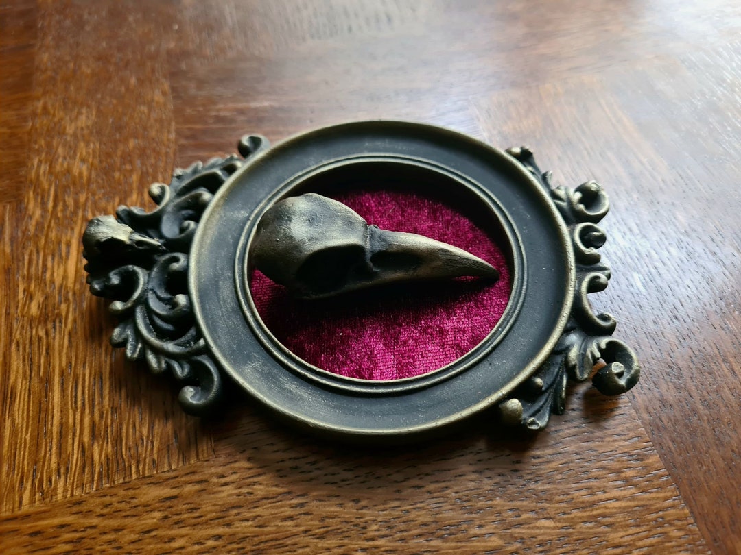 Gothic Home Decor Frame Crow Raven Wall Art - Etsy