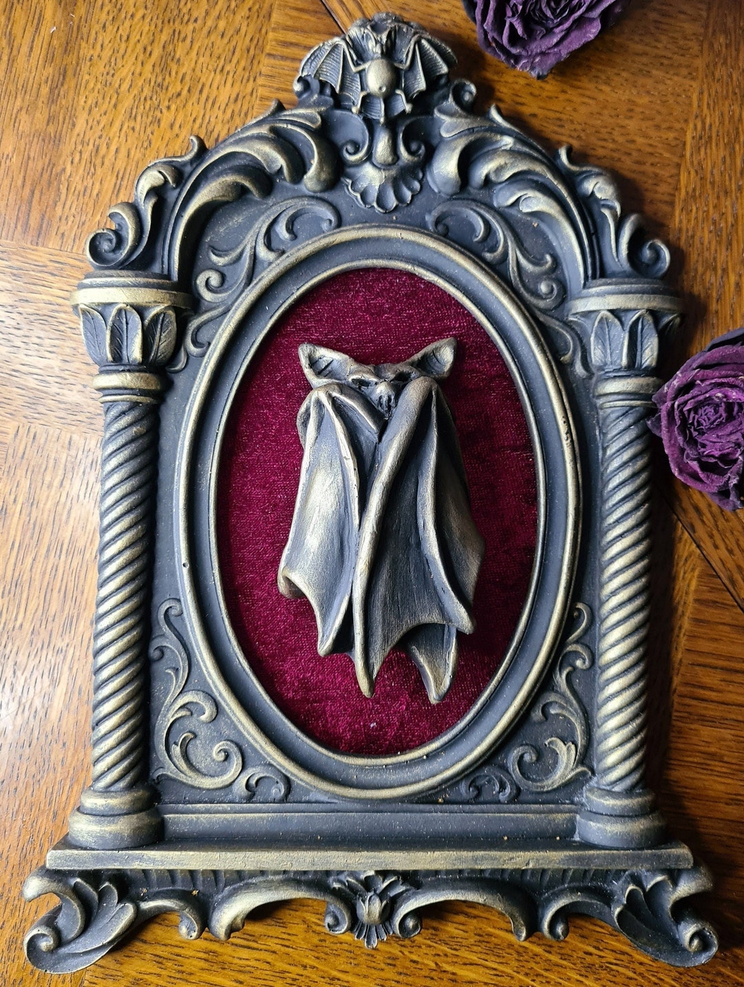 Victorian Gothic Bat Wall Art - Dracula Bat Frame - Dark Academia Decor ...