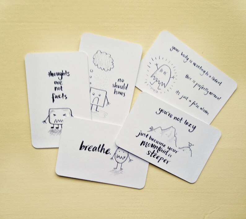 Mental Health Reminder Card "false Alarm" for Anxiety Relief, Panic ...