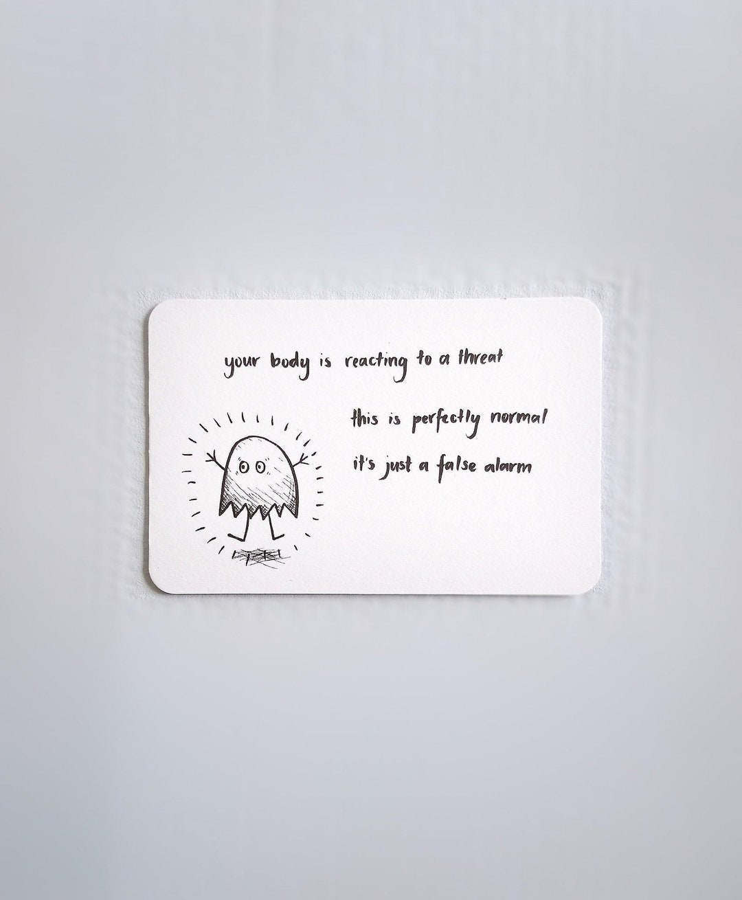 Mental Health Reminder Card "false Alarm" for Anxiety Relief, Panic ...