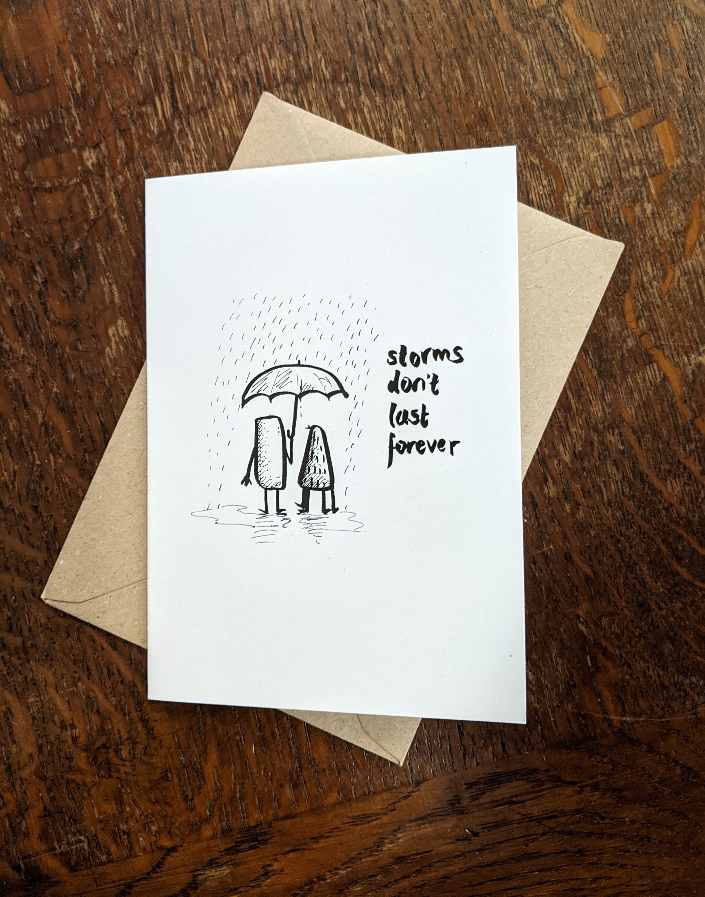 Reassuring Sympathy Card "storms Don't Last Forever" for Tough Times - Etsy