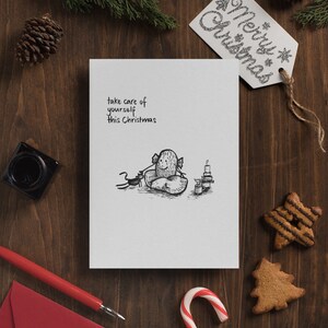 Self Care Xmas Card "take Care of Yourself" - Handdrawn Mental Health ...