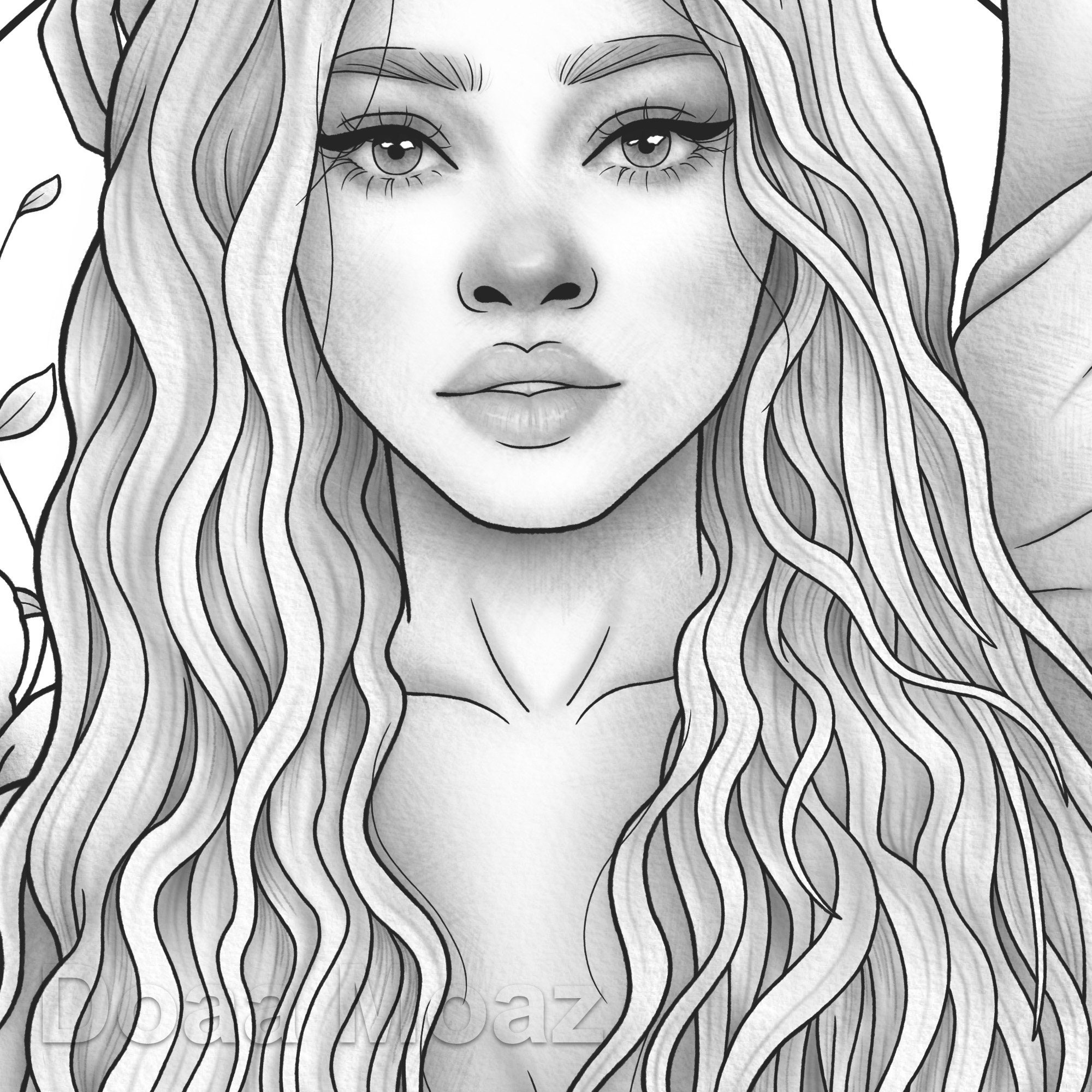 Printable Coloring Page Fantasy Character Black Girl - Etsy Canada