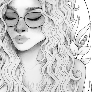 Printable Coloring Page Fantasy Character Black Girl Portrait - Etsy ...