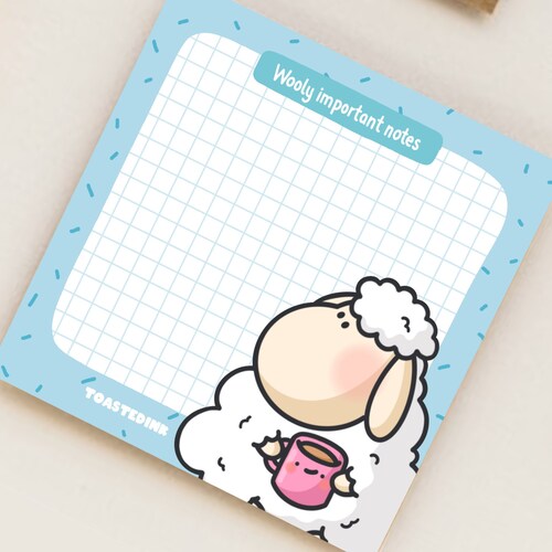 Sheep Sticky Notes Mini Grid Kawaii Design Sticky Notes | Etsy UK