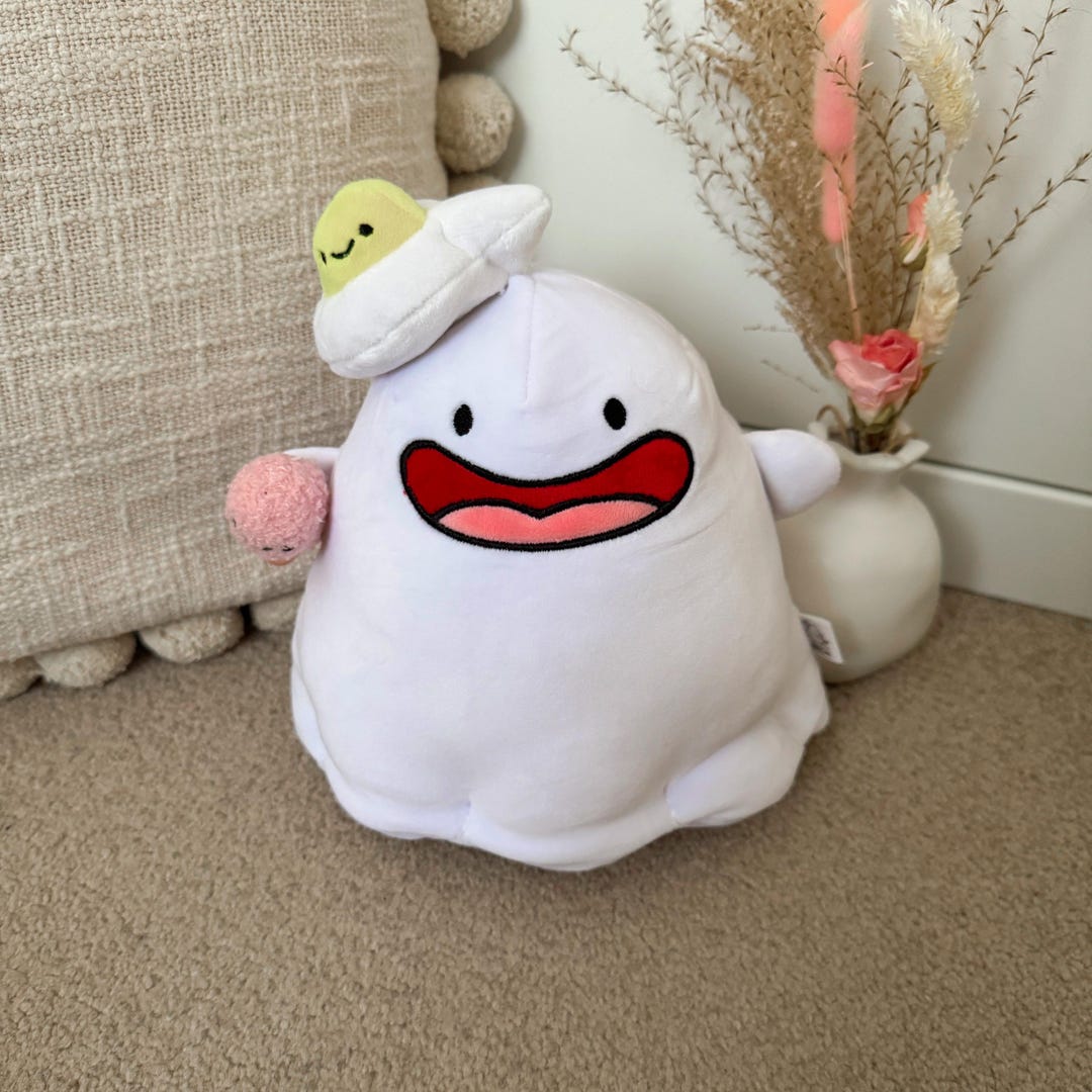 Happy Ghost Plush | Cute Kawaii Ghost Toy With Ice Cream & Egg ...