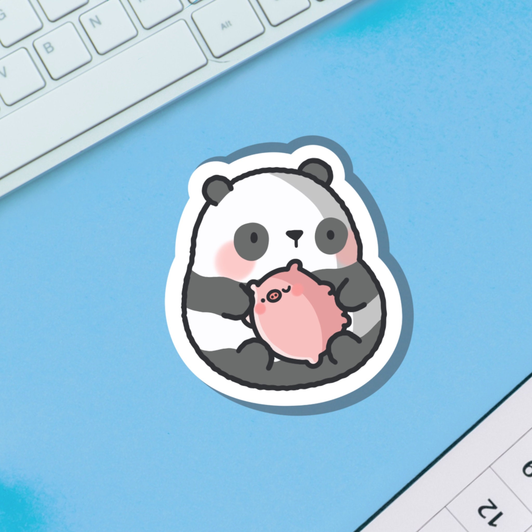 Cute Panda Vinyl Sticker Kawaii Panda Bear Stickers Cute | Etsy