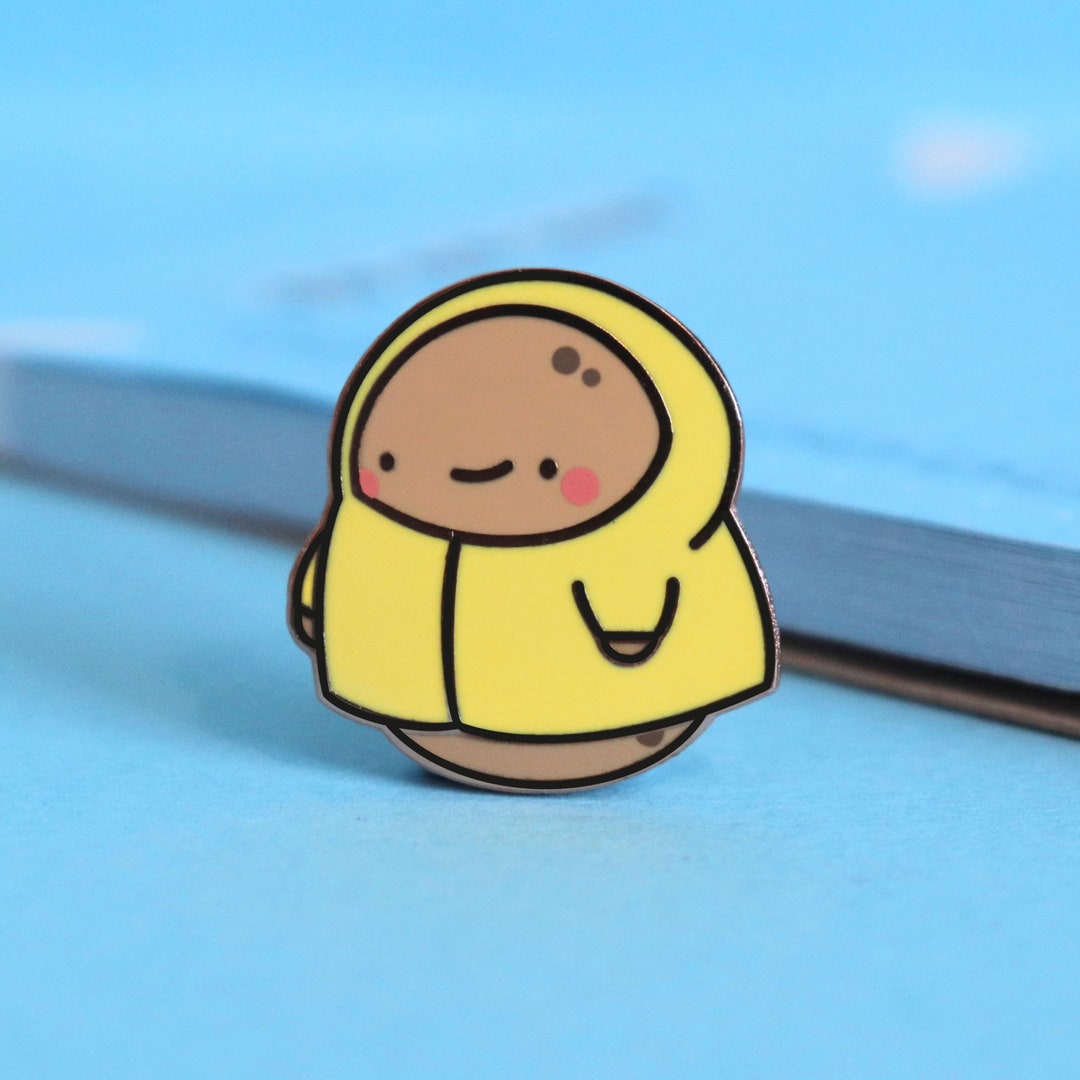 Potato in a Raincoat Enamel Pin | Kawaii Potato Pin | Rose Gold Pin ...