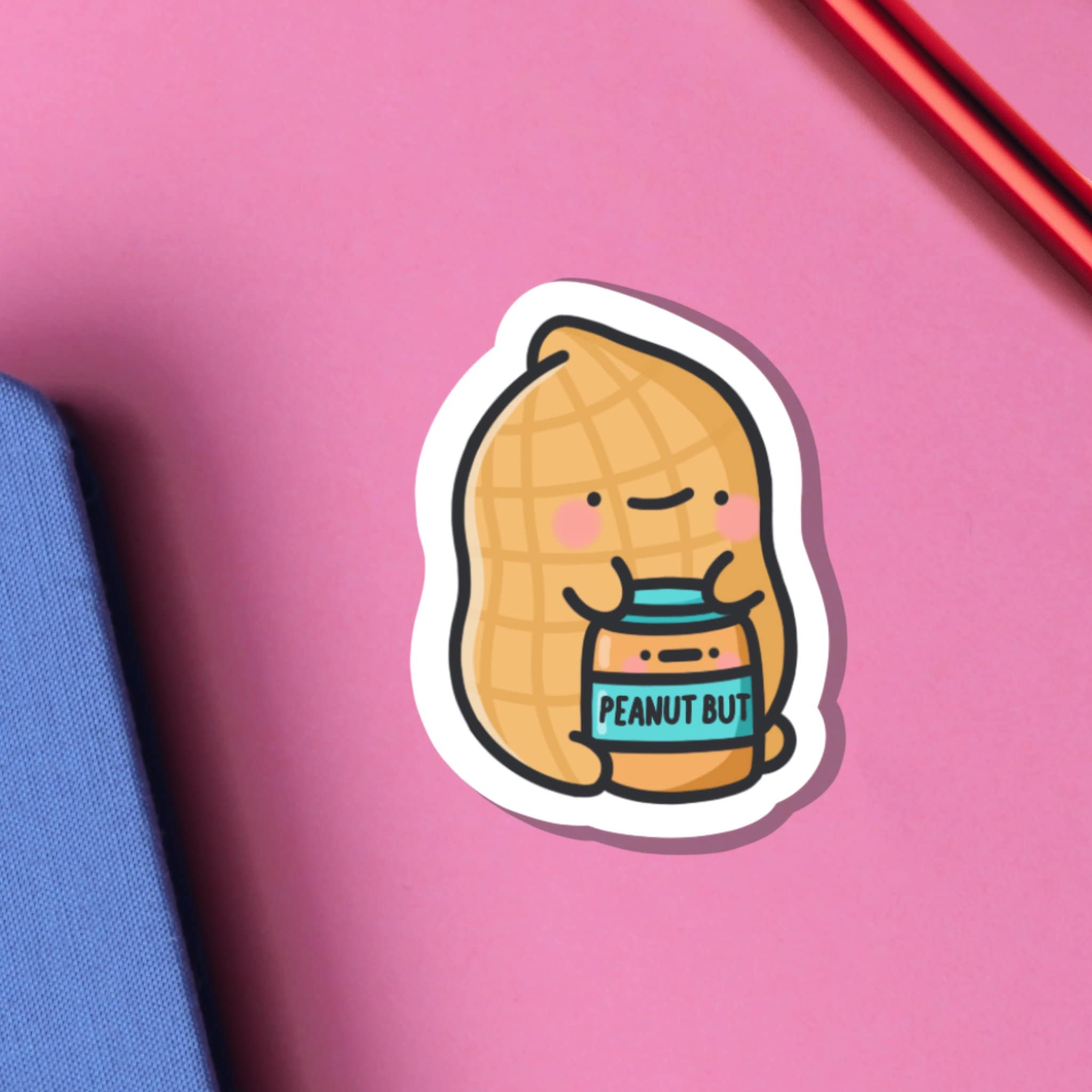 Cute Peanut Vinyl Sticker Kawaii Stickers Peanut Stickers - Etsy