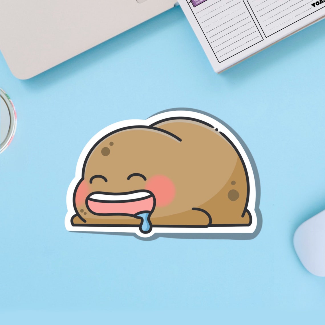 Sleeping Potato Vinyl Sticker Kawaii Sleeping Spud Stickers | Etsy
