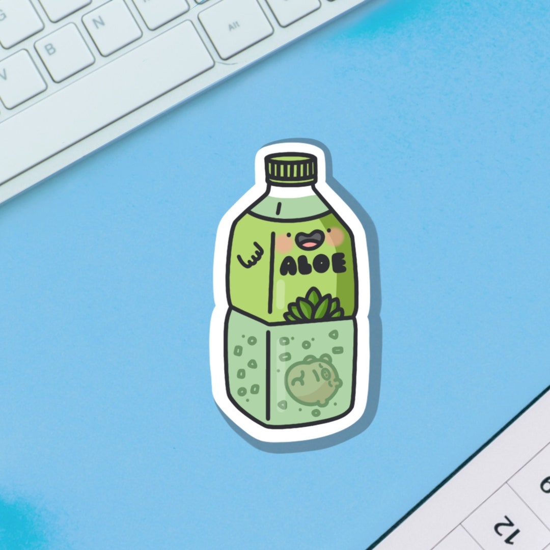 Cute Aloe Vera Vinyl Sticker Kawaii Aloe Vera Stickers Cute Vinyl ...