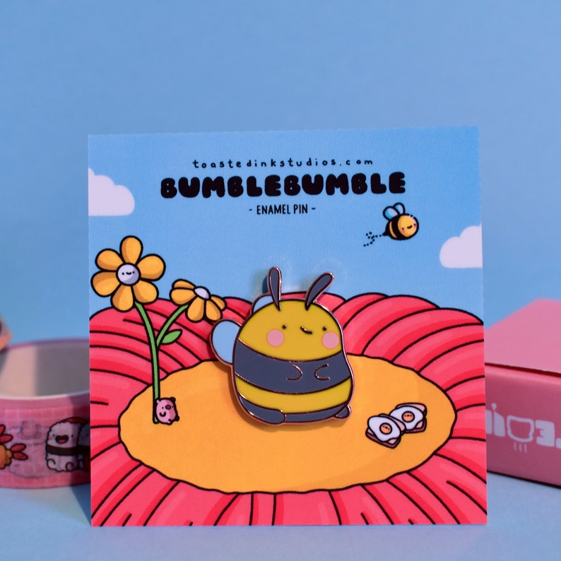 Bumblebee Enamel Pin Kawaii Bumblebee Pin Rose Gold Bee - Etsy