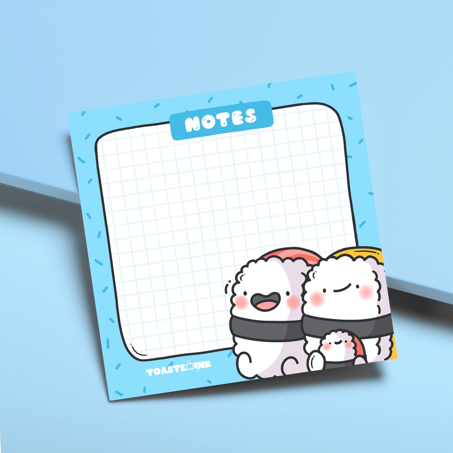 Sushi Sticky Notes, Kawaii Sticky Notes | Cute Memo Pad, 50 Sheets ...