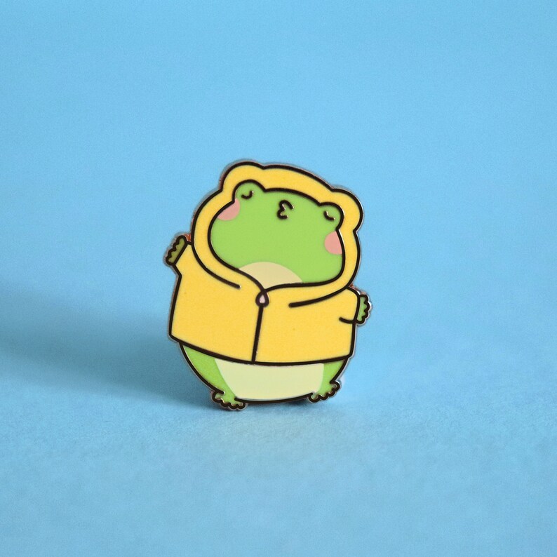 Kissing Frog Enamel Pin | Kawaii Frog Pin | Rose Gold Frog | Hard ...
