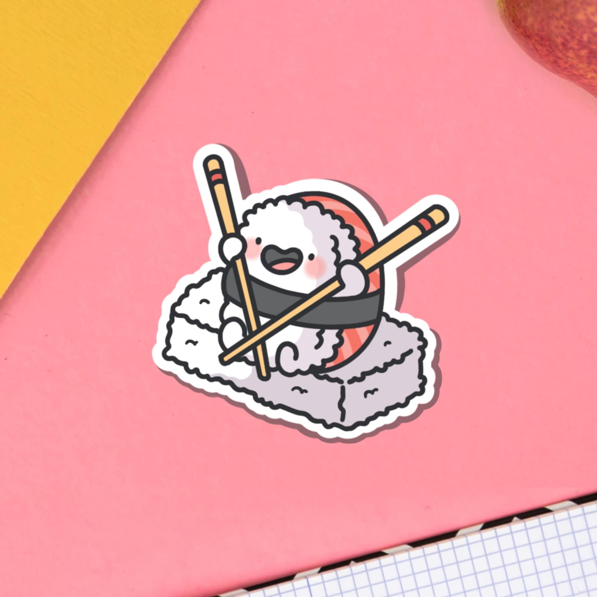 Sushi Chopsticks Vinyl Sticker Kawaii Stickers Sushi - Etsy