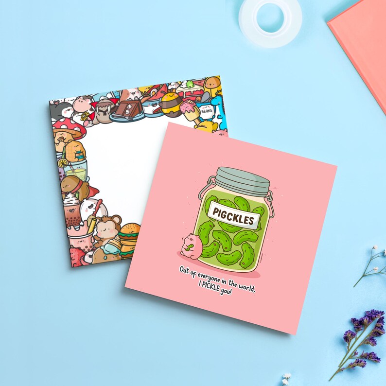 Pickles Card - Kawaii Pickle Card | Cards for Her, Cards for Him ...