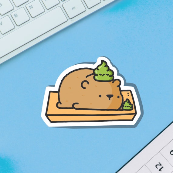 Wasabi Bear Vinyl Sticker Kawaii Stickers Bear Stickers - Etsy