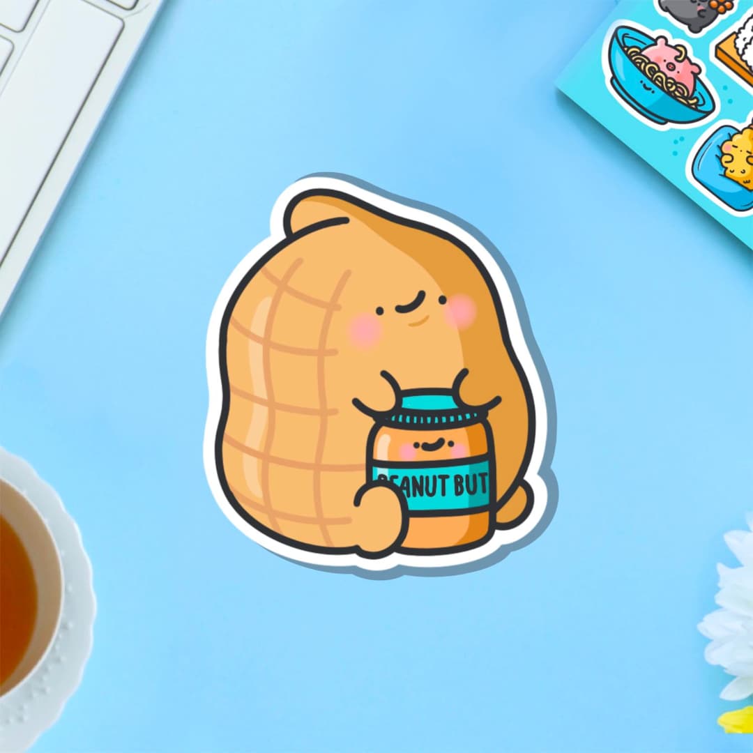 Peanut Vinyl Sticker | Kawaii Stickers, Peanut Stickers | Cute Vinyl ...