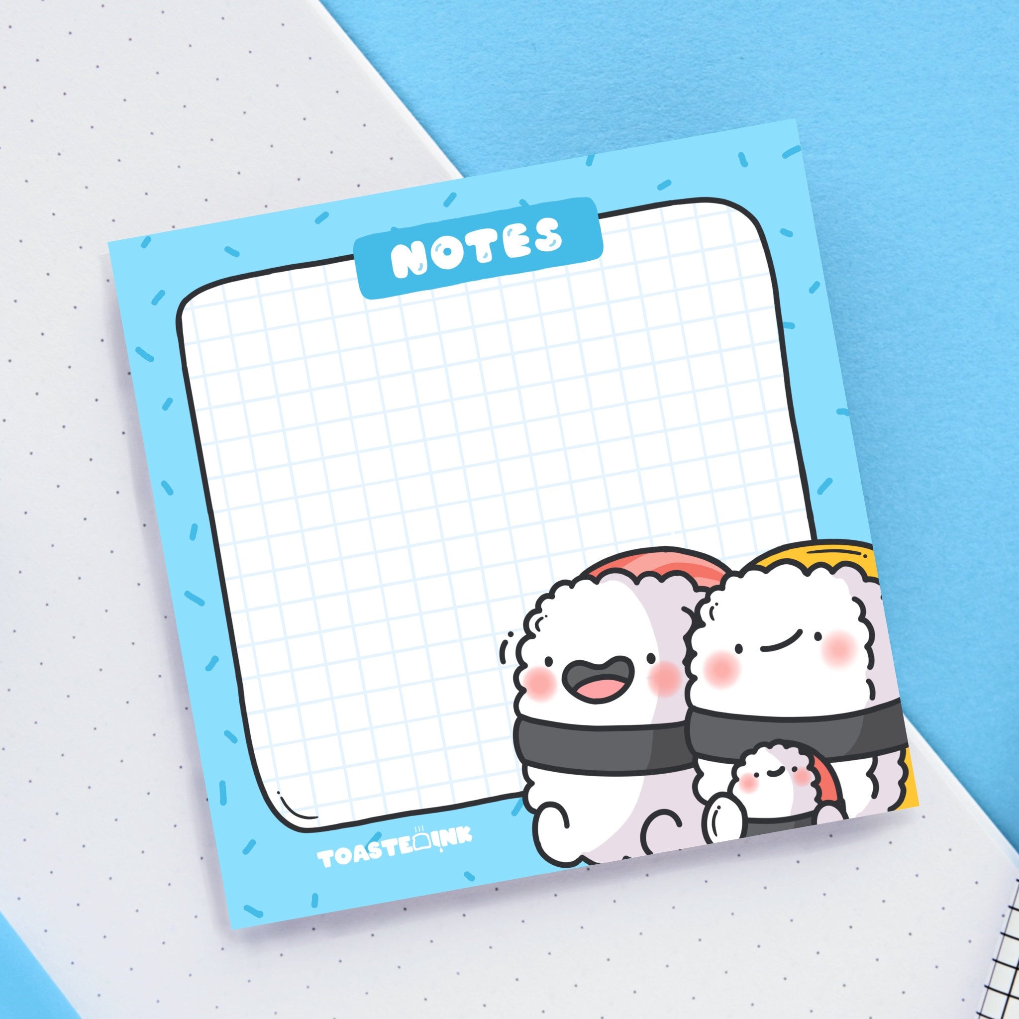 Sushi Sticky Notes, Kawaii Sticky Notes | Cute Memo Pad, 50 Sheets ...